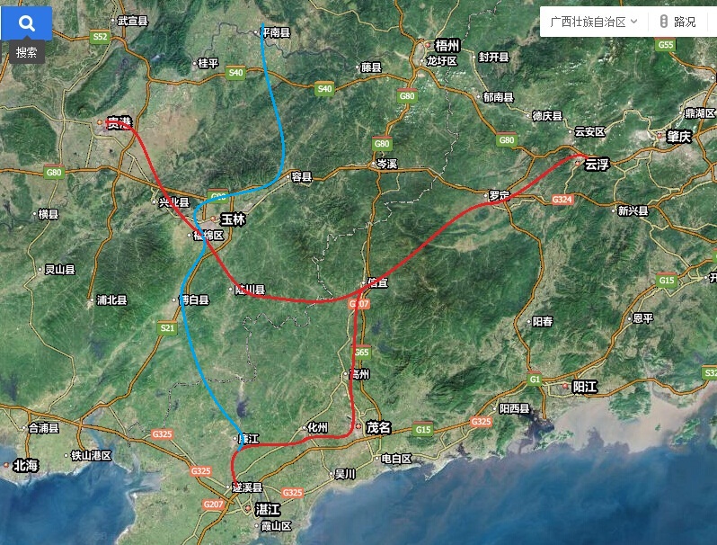 方舆 交通地理 赌:广湛高铁走北线 建议增加【贵港 玉林 信宜】段 Powered By Phpwind